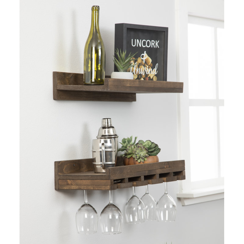 Bernon Wall Mounted Wine Glass Rack Set And Reviews Allmodern